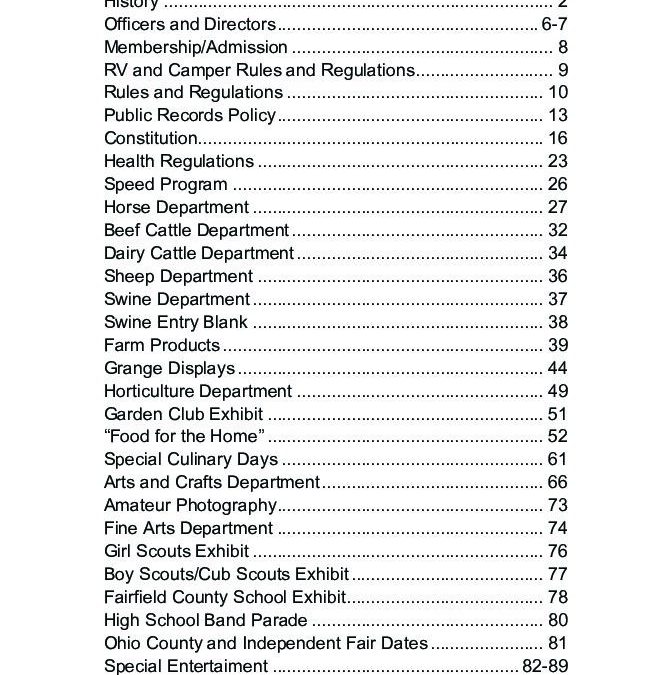 2023 Open Class Fair Book | Fairfield County Fair